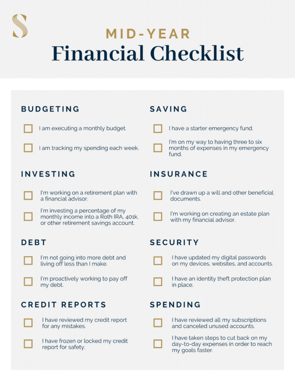 How to Do a Mid-Year Financial Check-In | SageSpring Wealth Partners