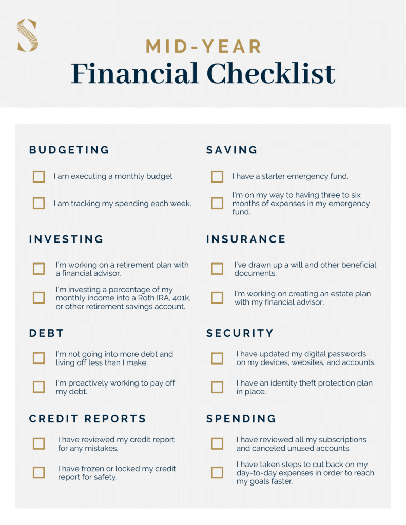 How to Do a Mid-Year Financial Check-In | SageSpring Wealth Partners